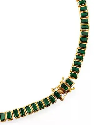 LADY D WORLD Emerald-cut Crystal Tennis Necklace In -tone