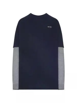 Miu Miu Wool And Cashmere Sweater - Blue