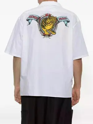 Kenzo Tiger-print Short-sleeve Shirt