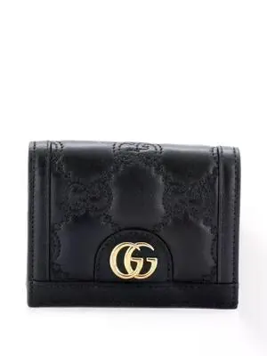 Gucci Ophidia Flap Case Gg Matelasse Leather Card Holder - Black