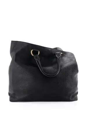 Prada Convertible Shopper Vitello Daino Large Tote Bag - Black