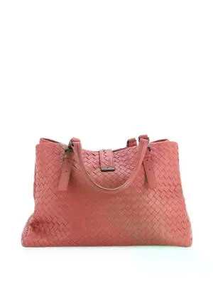 Bottega Veneta Roma Bag Intrecciato Nappa Medium Tote Bag - Pink
