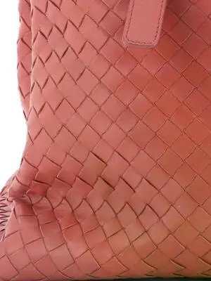 Bottega Veneta Roma Intrecciato Nappa Medium Tote Bag - Pink