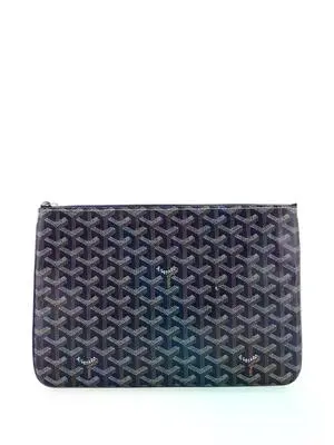 Goyard Senat Zip Coated Canvas Mm Pouch - Blue