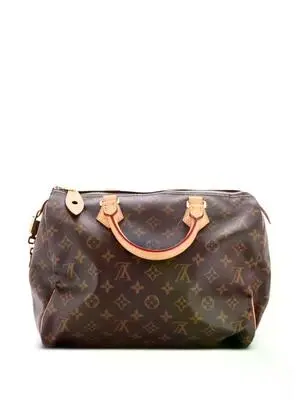 LOUIS VUITTON Monogram Canvas Speedy 30 Satchel - Brown