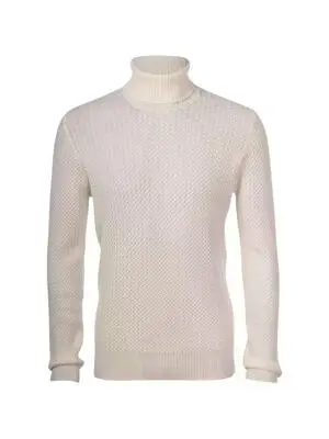 GRAN SASSO Honeycomb-knit Roll-neck Sweater