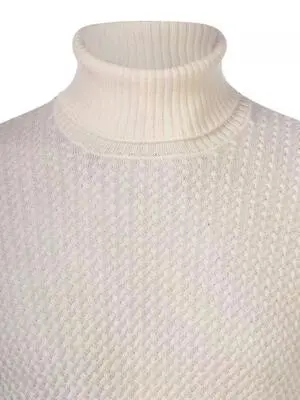GRAN SASSO Honeycomb-knit Roll-neck Sweater