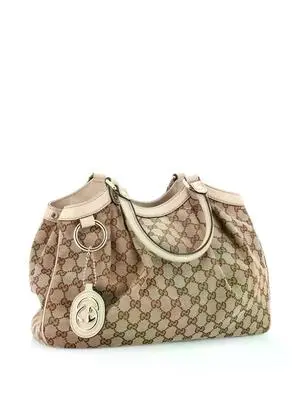 Gucci Sukey Gg Canvas With Leather Medium Tote Bag