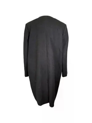 ISABEL MARANT VINTAGE Collarless Wool Coat - Black