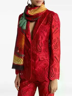 Etro X Tabby Booth Modal-blend Scarf With Placed Print