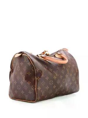 LOUIS VUITTON Speedy Handbag Monogram Canvas 30 Satchel - Brown
