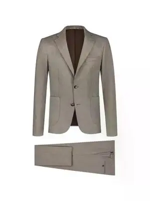 PAUL ZEIST Single-breasted Slim-fit Suit - Neutrals