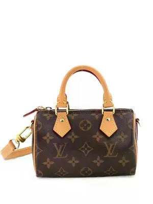 LOUIS VUITTON Speedy Bandouliere Nm Bag Monogram Canvas Nano Crossbody Bag - Brown