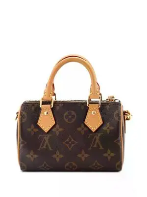 LOUIS VUITTON Speedy Bandouliere Nm Bag Monogram Canvas Nano Crossbody Bag - Brown
