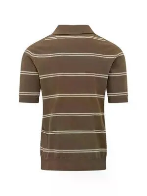 HOSIO Striped Cotton Polo Shirt