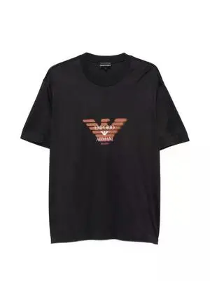 Emporio Armani Logo-print Short-sleeve T-shirt - Black