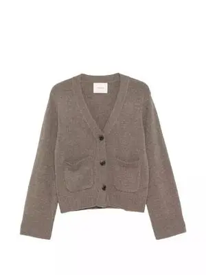 LISA YANG Danni V-neck Patch-pocket Cardigan - Brown
