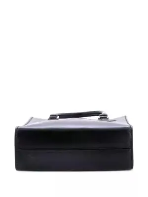 Prada Logo Drill Leather Mini Crossbody Bag - Black
