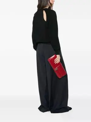 LISA YANG Cambrie Cut-out Raglan-sleeve Sweater - Black