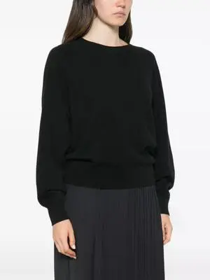 LISA YANG Cambrie Cut-out Raglan-sleeve Sweater - Black