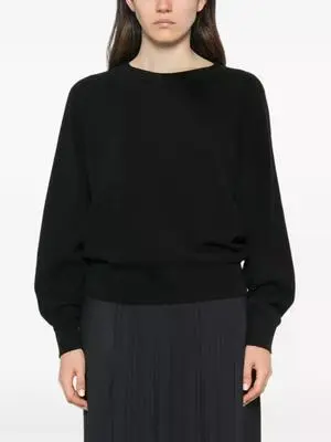 LISA YANG Cambrie Cut-out Raglan-sleeve Sweater - Black