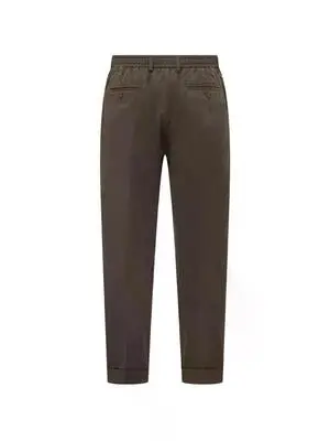 HOSIO Pleated Detail Cuffed Hem Trousers