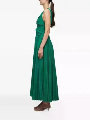Simkhai Vivienne Cutout Pleated Maxi Dress - Green