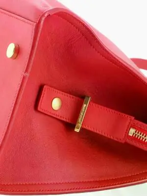 Saint Laurent Y Cabas Leather Satchel