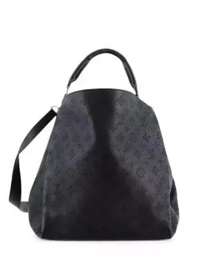 LOUIS VUITTON Babylone Handbag Mahina Leather Pm Hobo Bag - Black