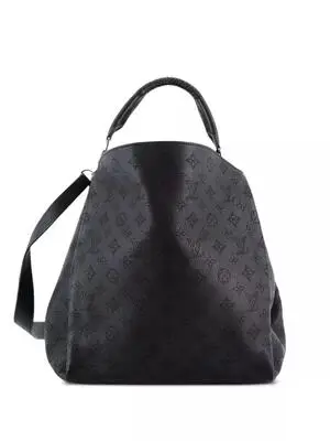 LOUIS VUITTON Mahina Leather Hobo Bag - Black