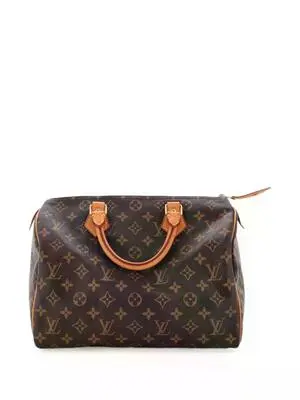 LOUIS VUITTON Monogram Canvas Speedy 30 Satchel - Brown