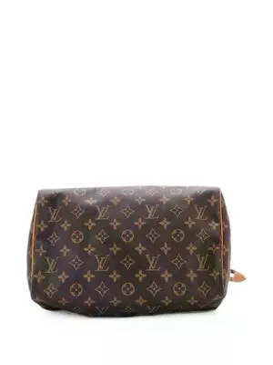LOUIS VUITTON Monogram Canvas Speedy 30 Satchel - Brown