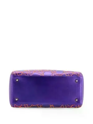 Dior Lady Leather Satchel - Purple