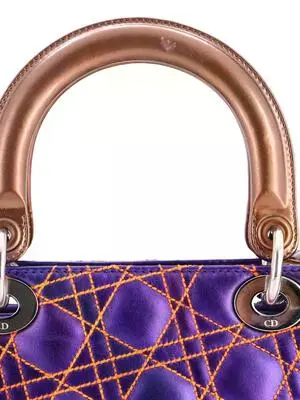 Dior Lady Leather Satchel - Purple