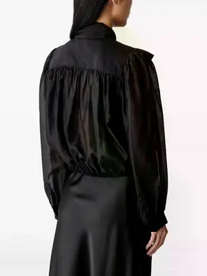 VICOLO Sheer Pussy-bow Blouse