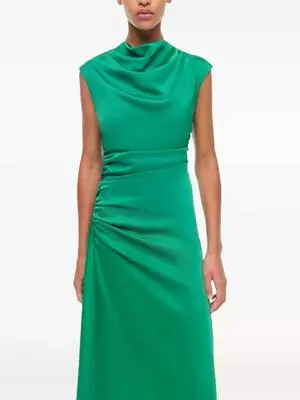 Simkhai Melaney Draped-satin Maxi Dress