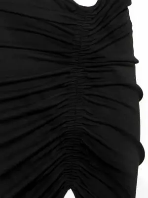 Patrizia Pepe Ruched Asymmetric Skirt - Black
