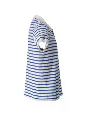 Saint Laurent Striped Polo Cotton T-shirt