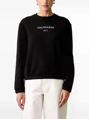 TRUSSARDI Logo Embroidered Crewneck Sweatshirt