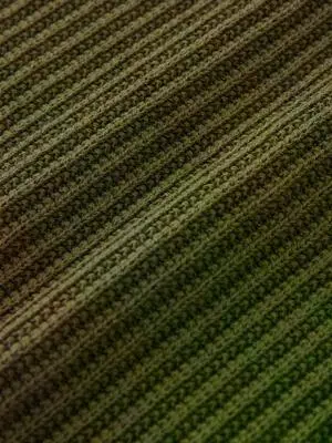 Studio Nicholson Isos Ribbed Cotton Scarf - Green