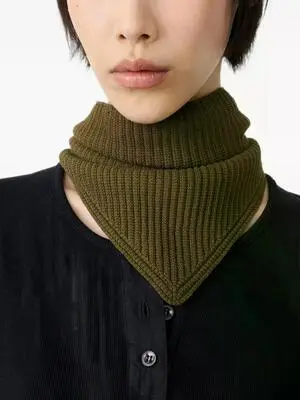 Studio Nicholson Isos Ribbed Cotton Scarf - Green