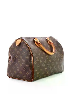 LOUIS VUITTON Speedy Monogram Canvas 30 Satchel - Brown