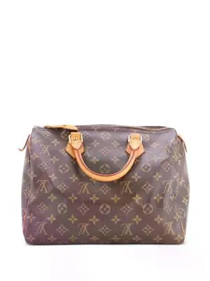 LOUIS VUITTON Speedy Monogram Canvas 30 Satchel - Brown