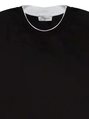 PAOLO PECORA Layered-effect Cotton T-shirt - Black