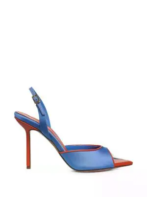 GINISSIMA Vicky Satin-finish Buckle-fastening Sandals - Blue