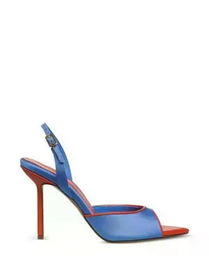 GINISSIMA Vicky Satin Buckle-fastening Stiletto Sandals