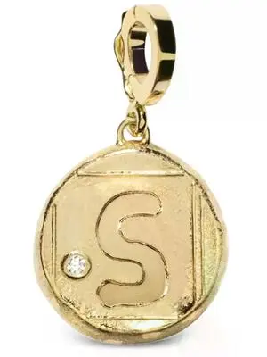 AZLEE Diamond Initial Pendant - Gold