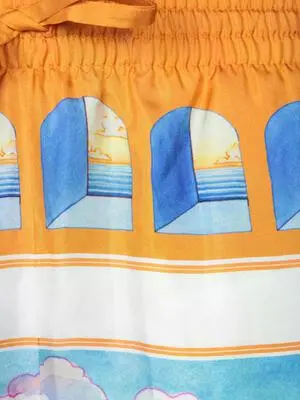 Casablanca Surreal Pool Silk Shorts