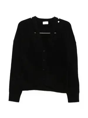 P.a.r.o.s.h Ribbed-knit Cut-out Cardigan