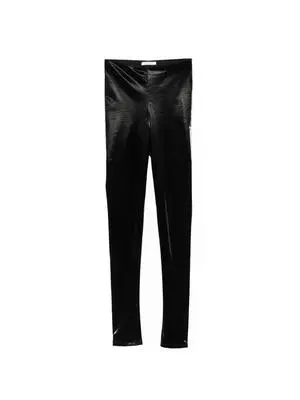 Patrizia Pepe Coated Leggings - Black